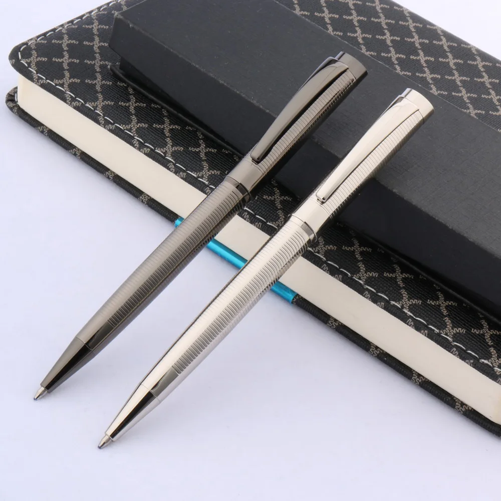 Luxury-quality-calligraphy-Gun-gray-Ballpoint-Pen-wave-Circle-metal ...