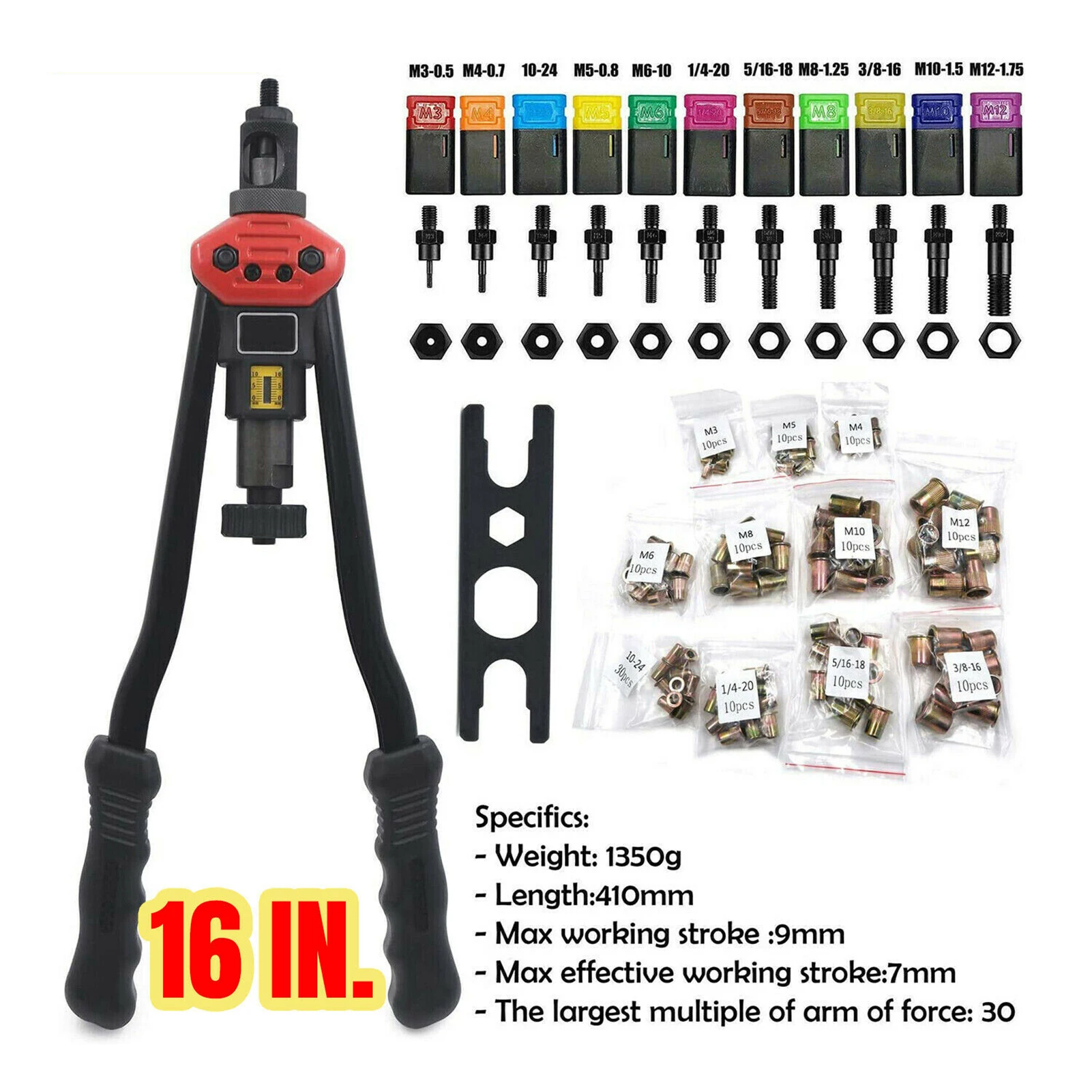 Electric Rivet Gun Hand Insert Rivet Nut Tool with nuts Simple ...