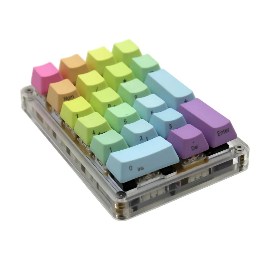 20% Numpad Oem Profile 21 Key Sunset Rainbow Pbt Keycaps For Mechanical ...