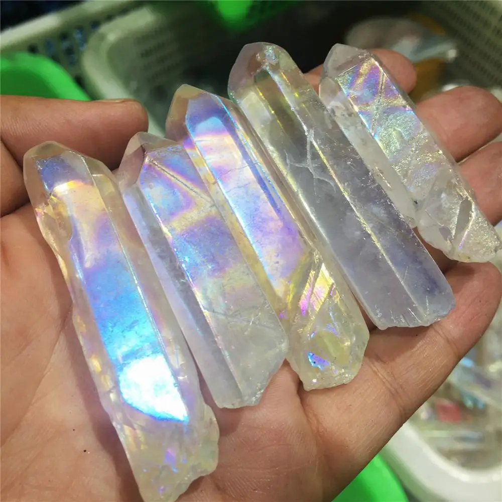 Coluna de quartzo de titânio, pedras em cristal natural raro e branco, coluna de cristal mineral ...