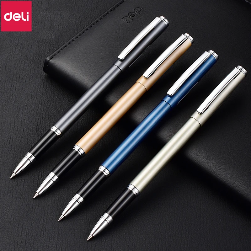 Deli-Metal-Gel-ink-Sign-Pen-0-5mm-Bullet-Fine-Point-Smooth-Writing ...