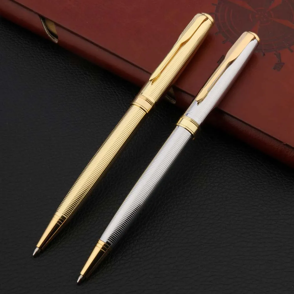 High Quality Brand Metal Ballpoint Pen Classic Silver Golden Ball Pen ...