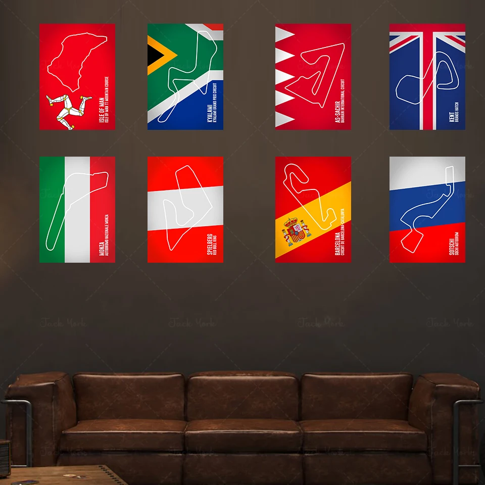 Track Edition Ford Rs Hot F1 Racing Logo Poster Print Wall Art Canvas ...