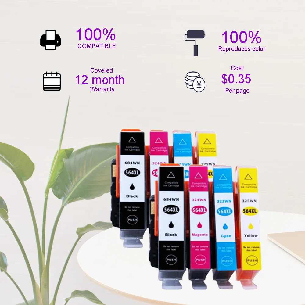 8Pack-564XL-564-Ink-2-Set-Compatible-for-HP-5510-5511-5512-5514-5515 ...