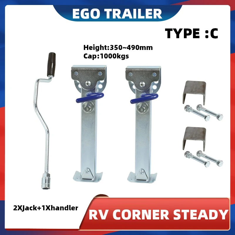 EGO TRAILER Stabilser Legs Drop Down Caravan parking legs Motorhome ...