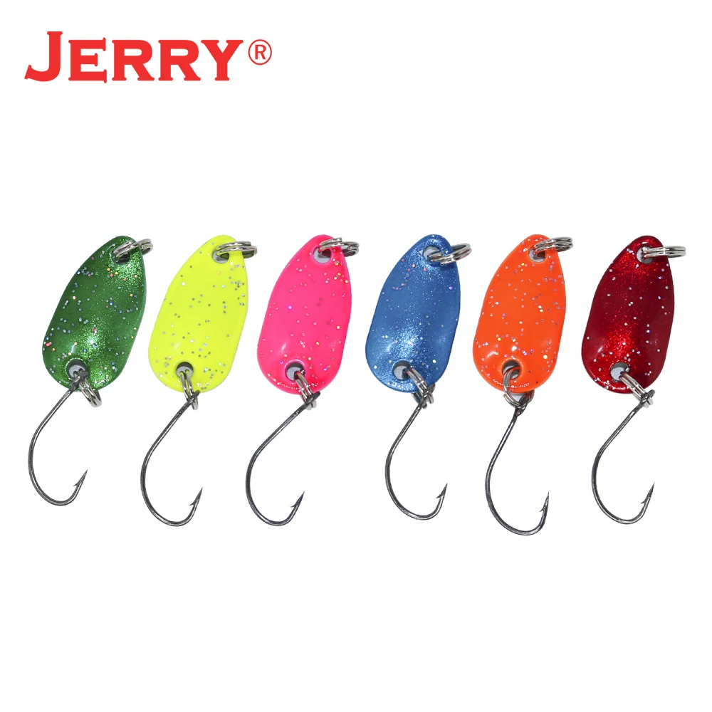 Jerry 6pcs 2g Pesca Micro Mini Trout Fishing Spoon Lures Kit Ultralight ...