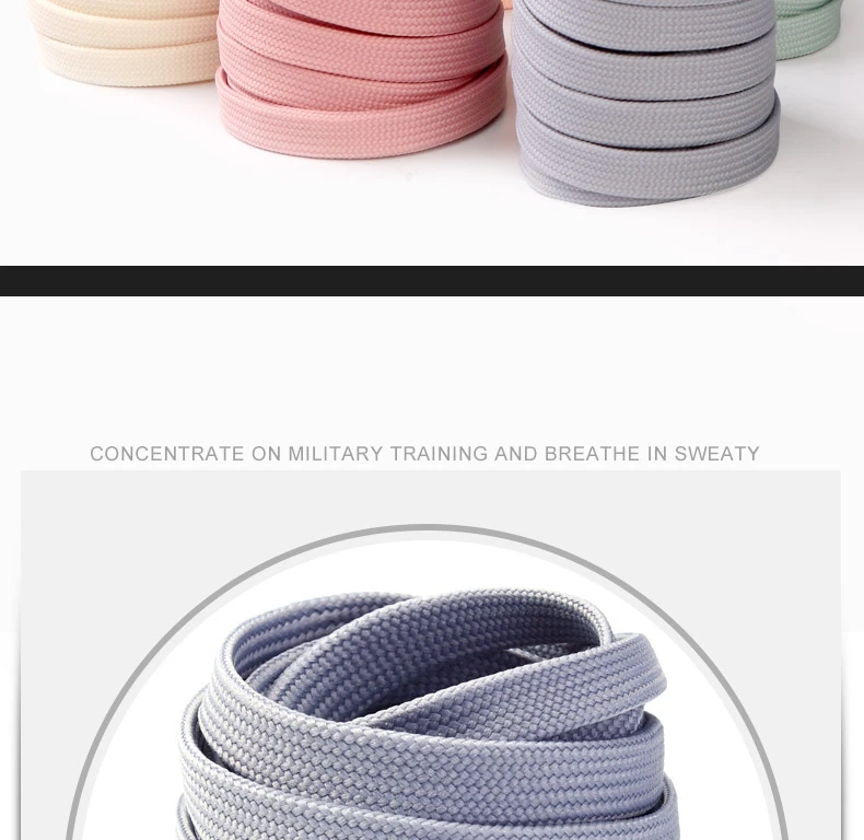 LACET DE CHAUSSURE,Gris foncé-160cm--Lacets Plats Pour Chaussures De ...