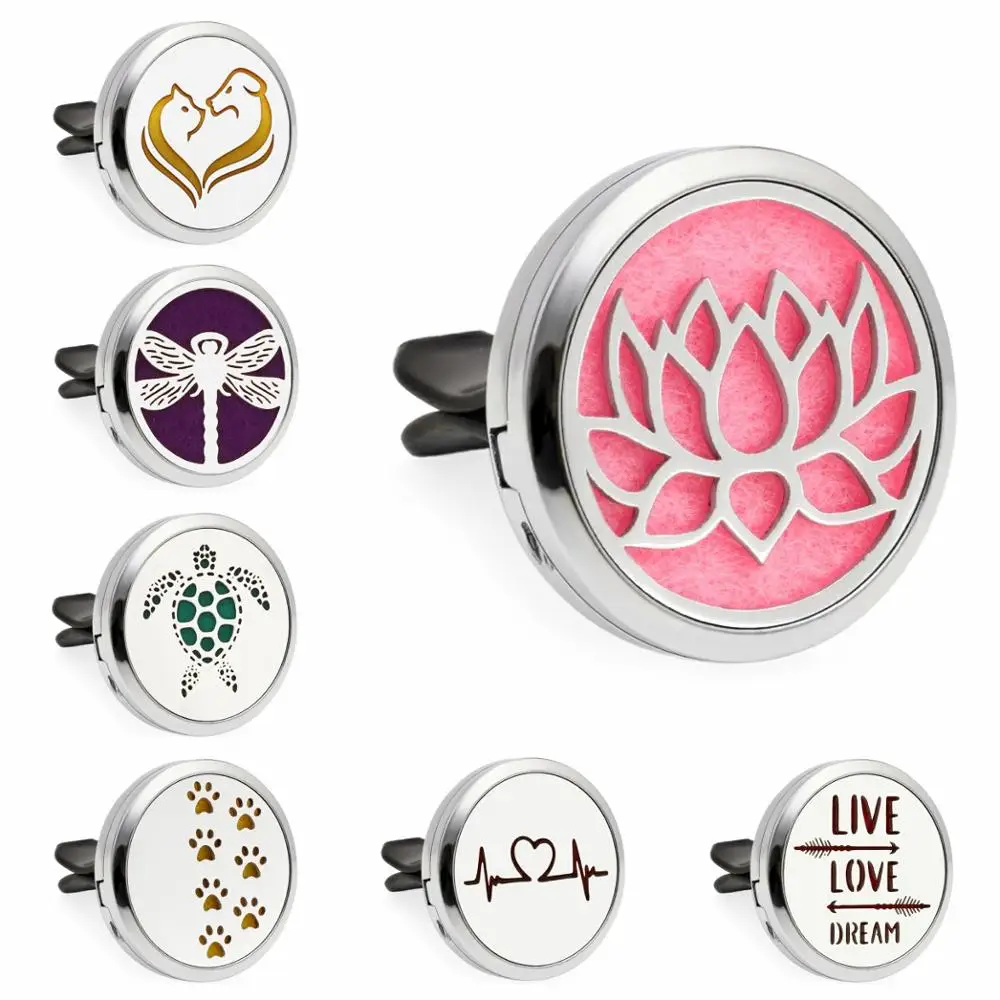 Lotus Flower Car Air Freshener 30mm Essential Oil Car Vent Clips Car ...