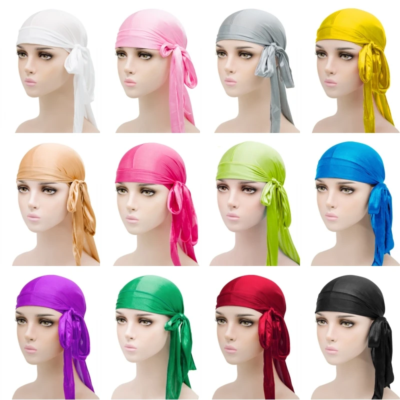 New-Unisex-Men-Women-s-Satin-Durag-Bandana-Caps-Durags-Headscarf ...