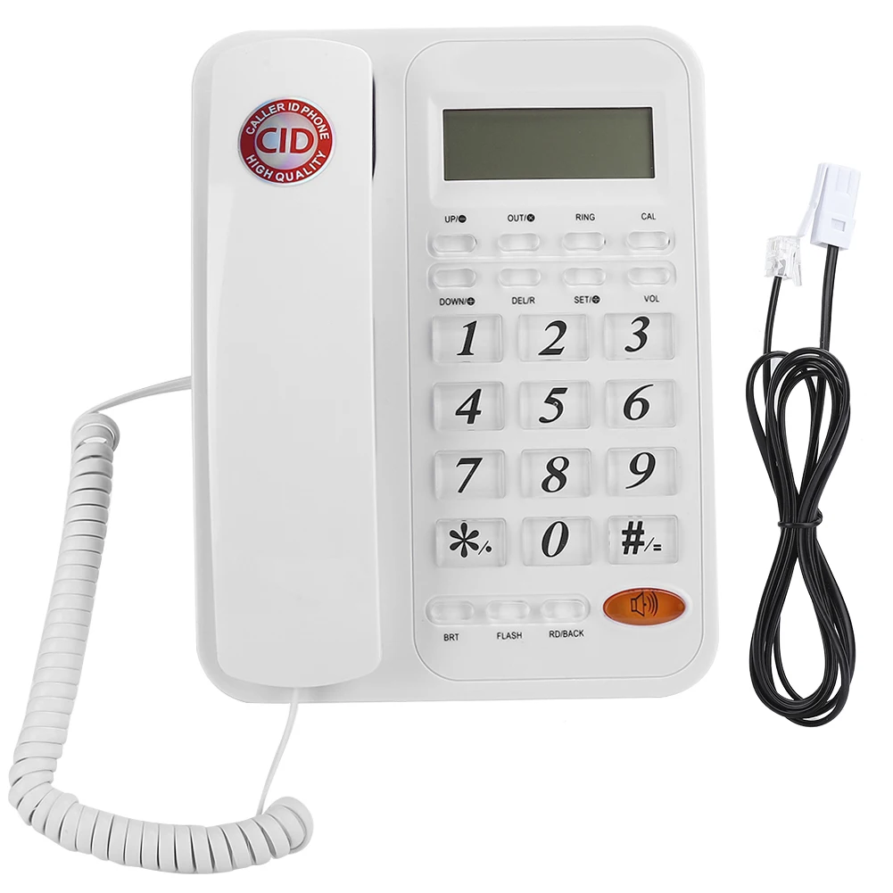 Home Office Landline Desk Phone Wired Telephone Caller ID Fixed ...
