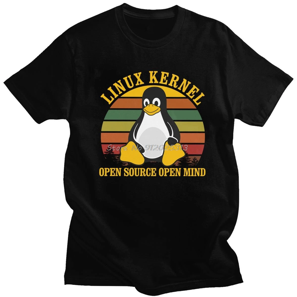 Funny-Retro-Linux-T-Shirt-Men-Short-Sleeves-Cotton-Penguin-Programmer-T ...