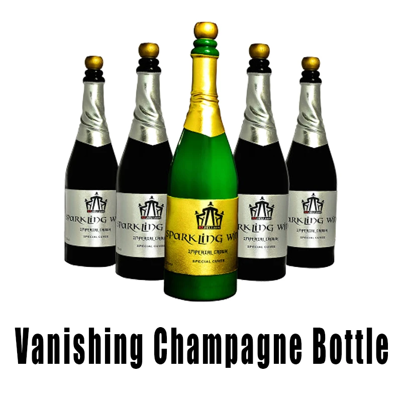 New Vanishing Champagne Bottle magic tricks LATEX((Black or Green) Wine ...