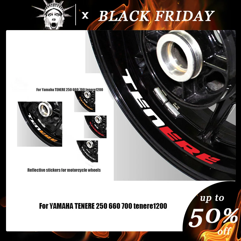 Motorcycle Wheel Reflective Sticker Inner Rim Decorative Patch Hub Tire ...