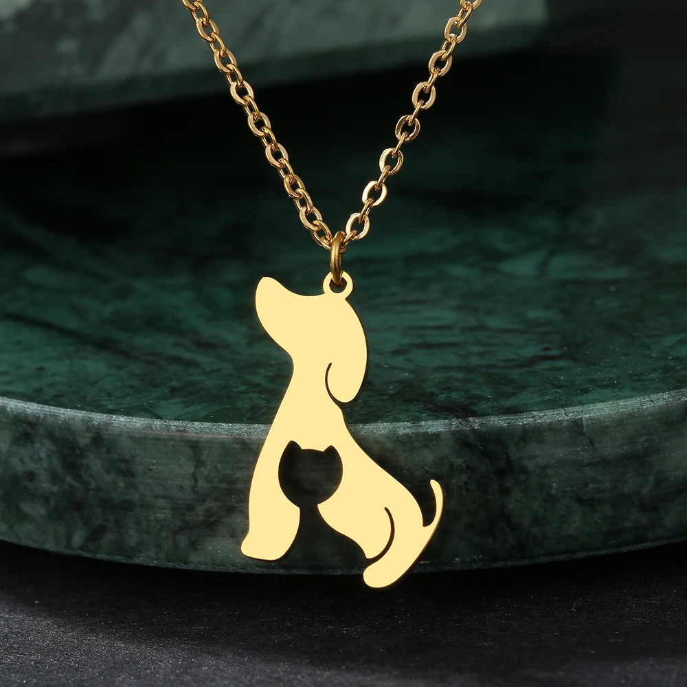 Stainless-Steel-Necklaces-Cat-Dog-Animal-Style-Pendant-Chain-Fashion ...