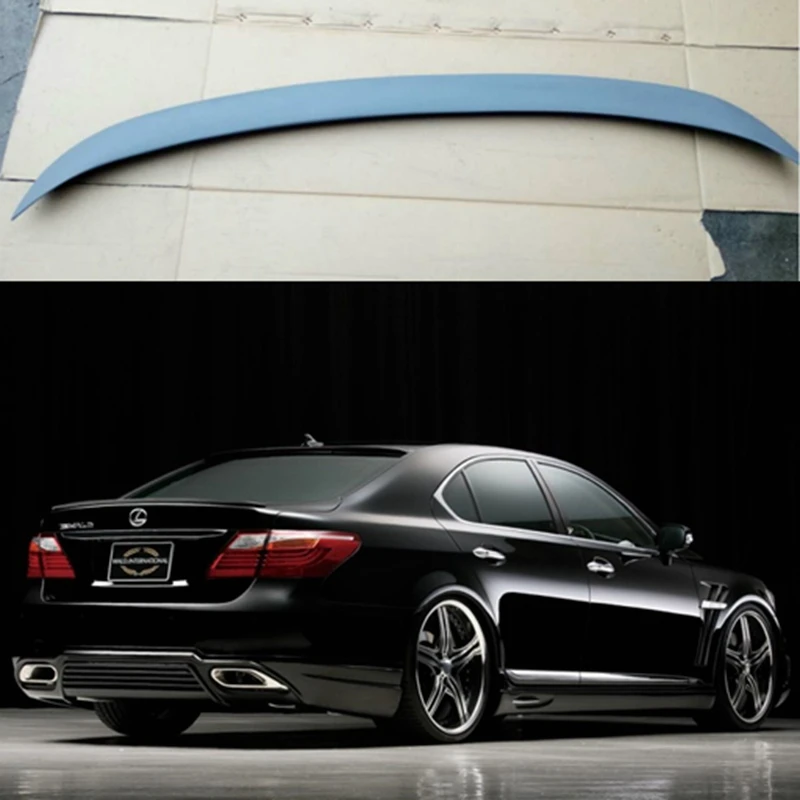 For-Lexus-LS460-LS600-Spoiler-PU-Material-Car-Rear-Wing-Primer-Color ...