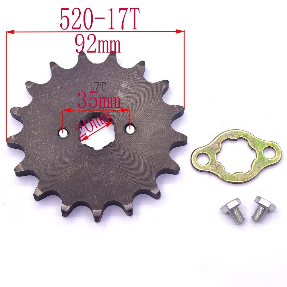 Engine-Front-Sprocket-520-Gear-520-With-20MM-Inside-Diameter-For ...
