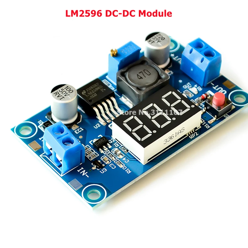 Module Abaisseur Réglable Lm2596 Dc-dc Avec Affichage De Voltmètre - Circuits Intégrés - AliExpress