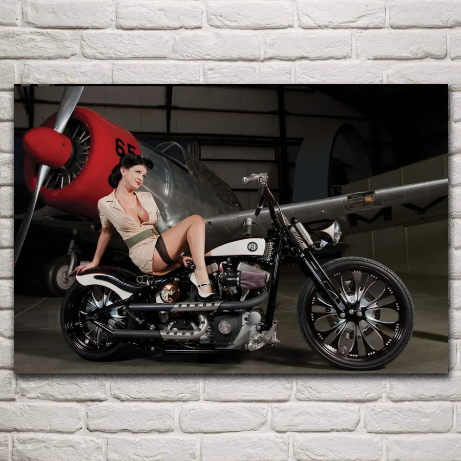 Harley Davidson Pin Up Girls Wallpaper