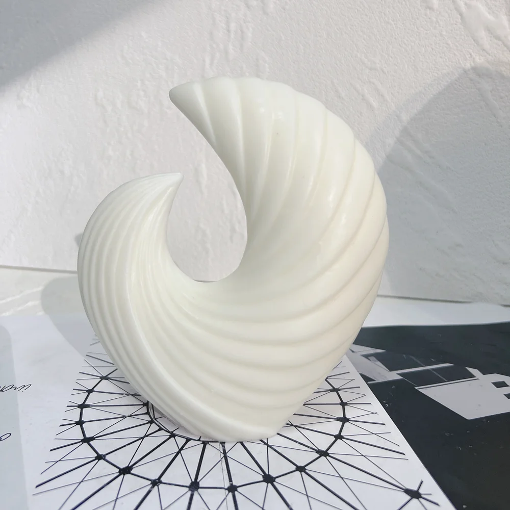 Aesthetic Ribbed Geometric Silicone Candle Moulds Irregular Stripe ...