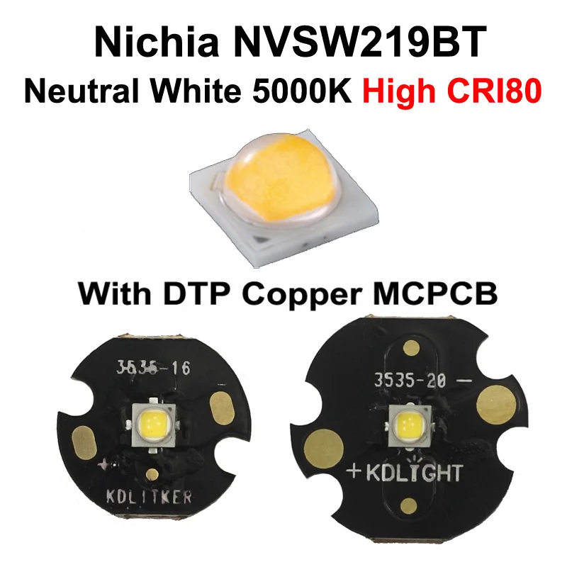 Nichia 219bt Neutral White 5000k Cri80 Led Emitter With Kdlitker Dtp ...
