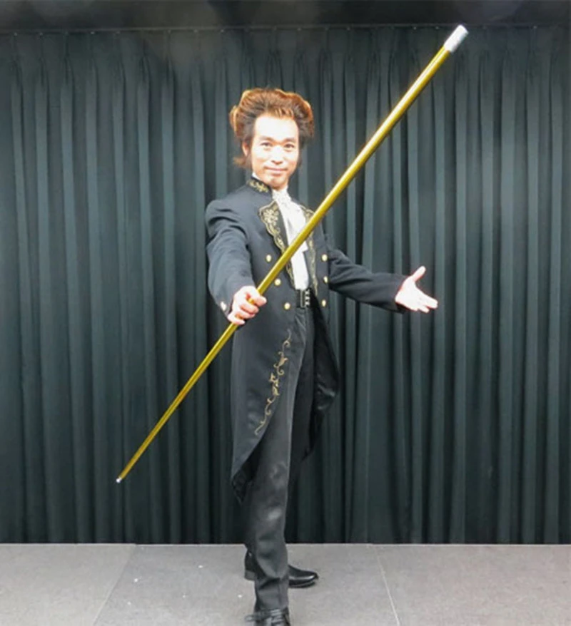 1 Pc 59"/150CM Golden Color Metal Appearing Cane with Free Gloves ...