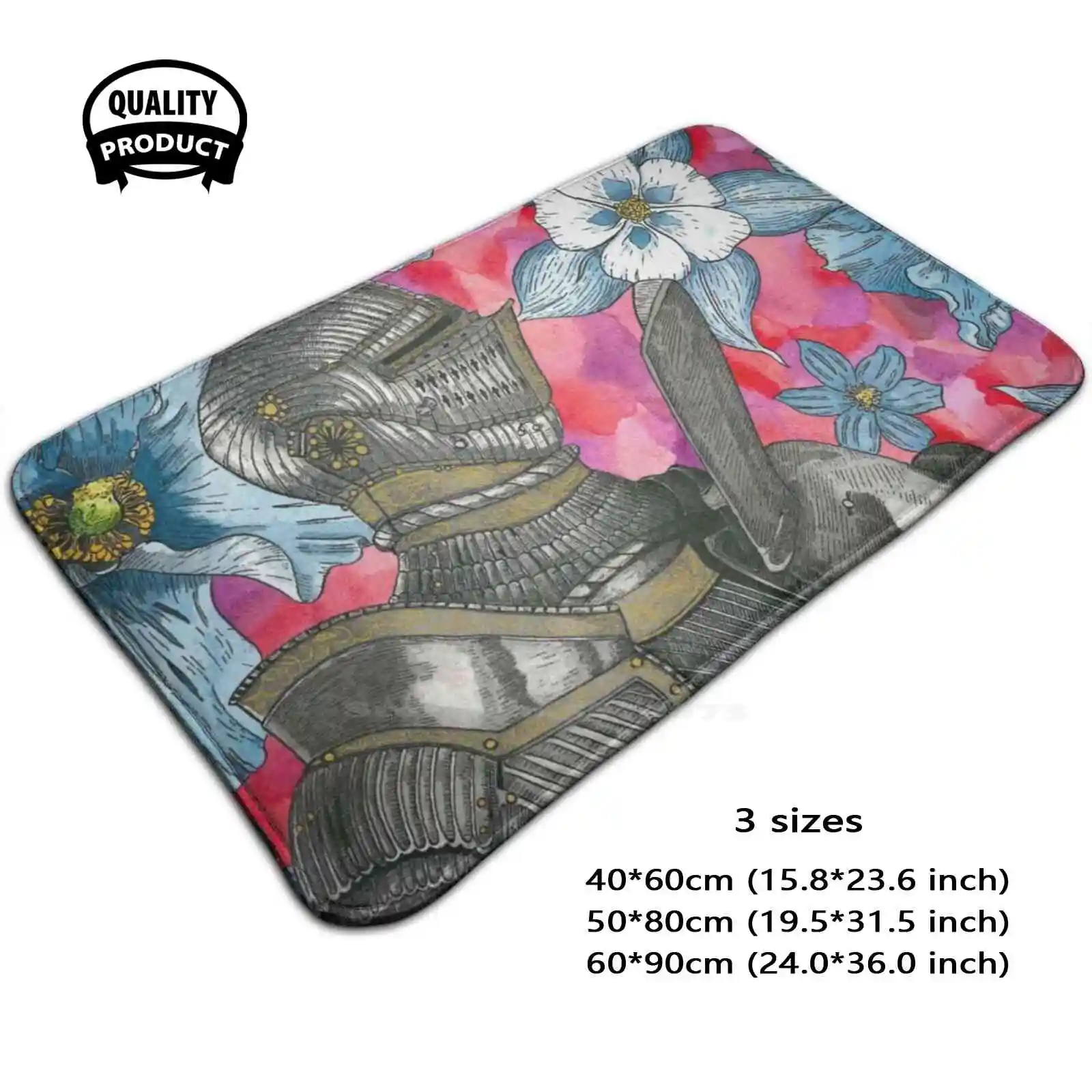 Fiat-Iustitia-Soft-Cushion-Car-Home-Carpet-Door-Mat-Knight-King-Flowers ...