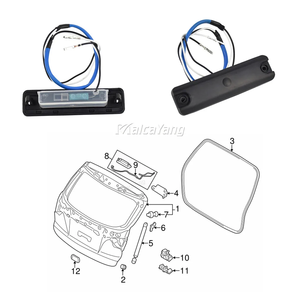 Interruptor de manija de puerta trasera para coche, accesorio de ...