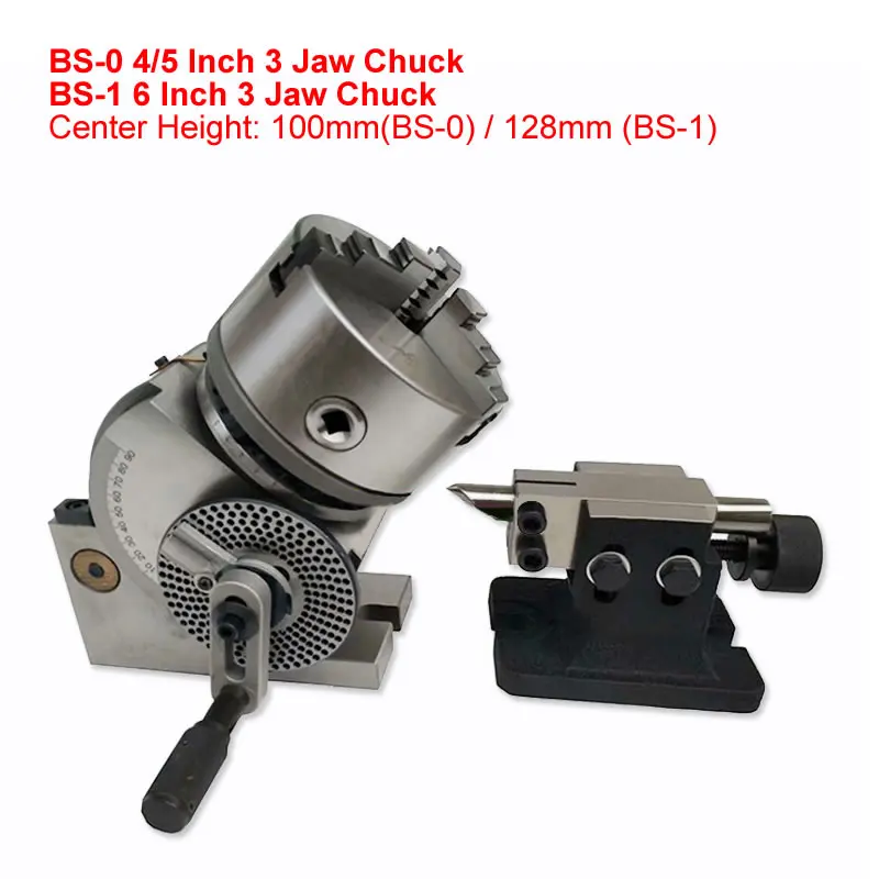 Cabezal divisor Universal BS-0, eje giratorio CNC de 4 pulgadas y 5 pulgadas, 3 mordazas, 100mm ...