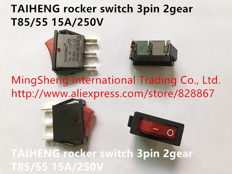 Original new 100% rocker switch 3pin 2gear TH2 T85/55 15A/250V|switch ...