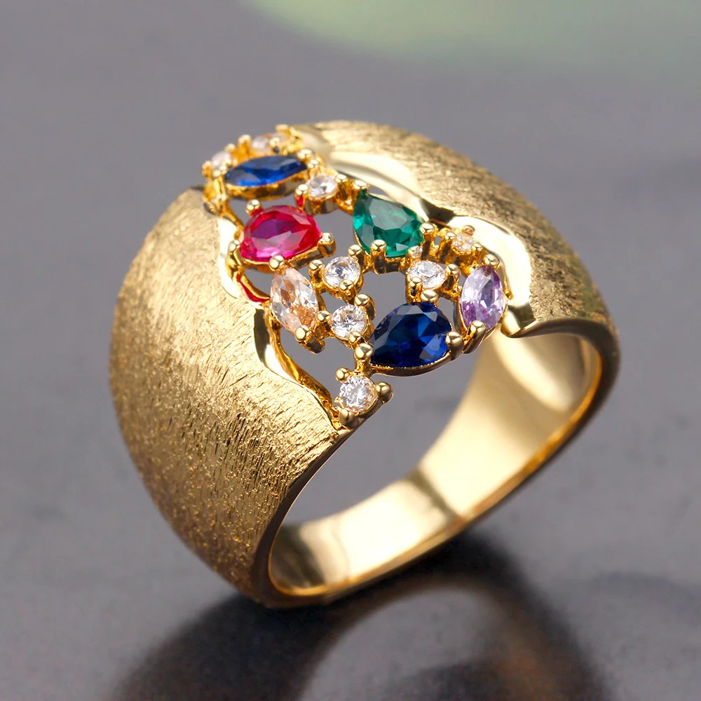 Bride-Talk-Engagement-Wedding-Crystal-Shiny-Rings-For-Women-Gift-Luxury ...