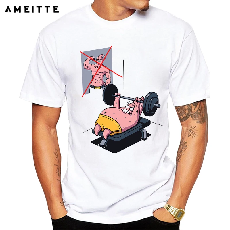 Funny Patrick Star who lies T Shirt Men Boo Fitness tshirt Cartoon ...