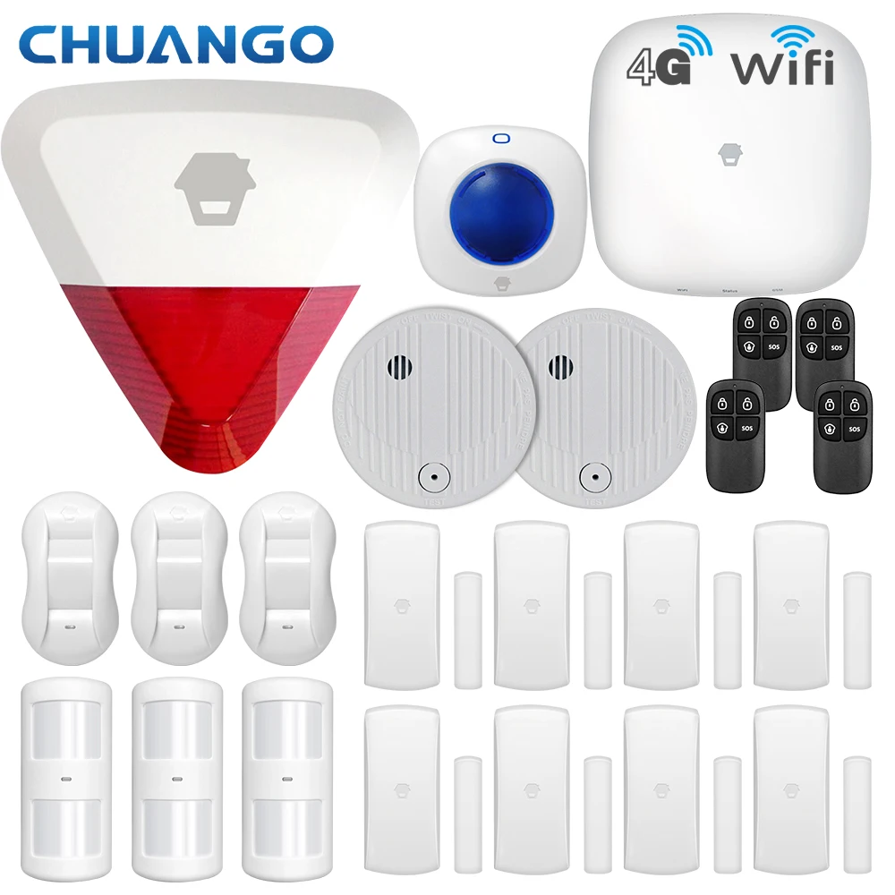 315Mhz-Upscale-Chuango-400-LTE-WiFi-4G-GSM-Alarm-System-Smart-Home ...