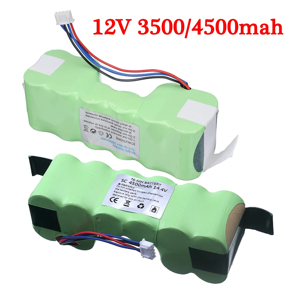 12V 3500mah 4500mah Ni-MH Rechargeable Battery For ECOVACS DE55 DE5G ...