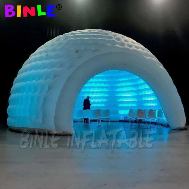 Attractive 8m Giant Igloo Dome Inflatable Tent With Led And Blower For ...