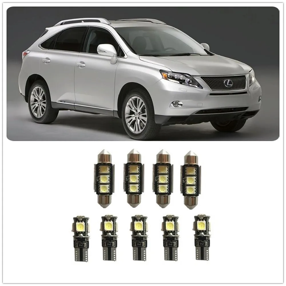 Kit de paquete Interior de luces LED blancas, 9 piezas, para Lexus ...