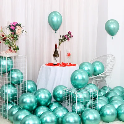 10 globos de látex metálicos de 12 pulgadas de color dorado y plateado ...