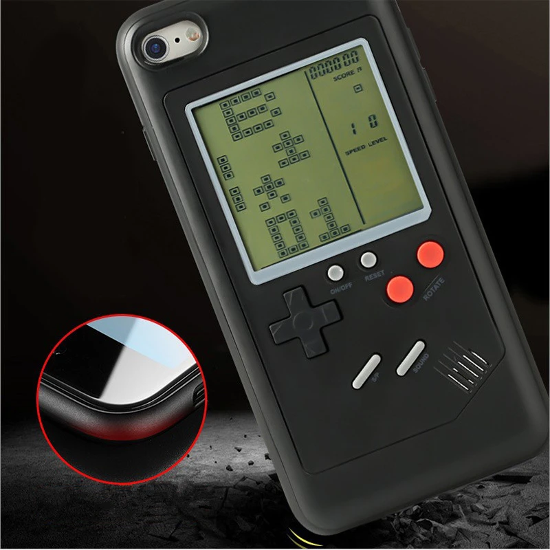 Ретро GB Gameboy Tetris чехол для телефона для iPhone 6 6S 7 8 Plus Мягкий PC силиконовый чехол ...