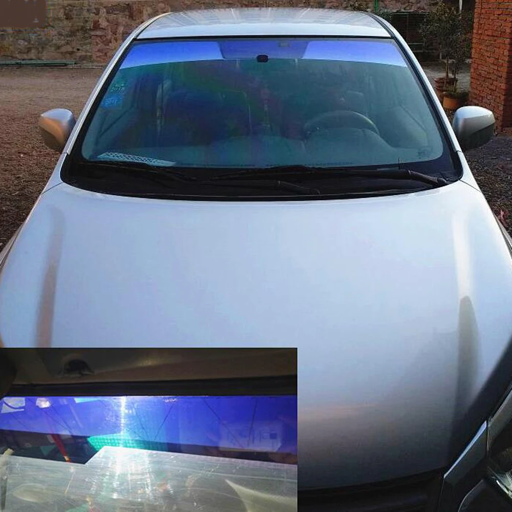 AUMOAHLL Front Windshield Solar Protection Gradient Purple Car Window ...
