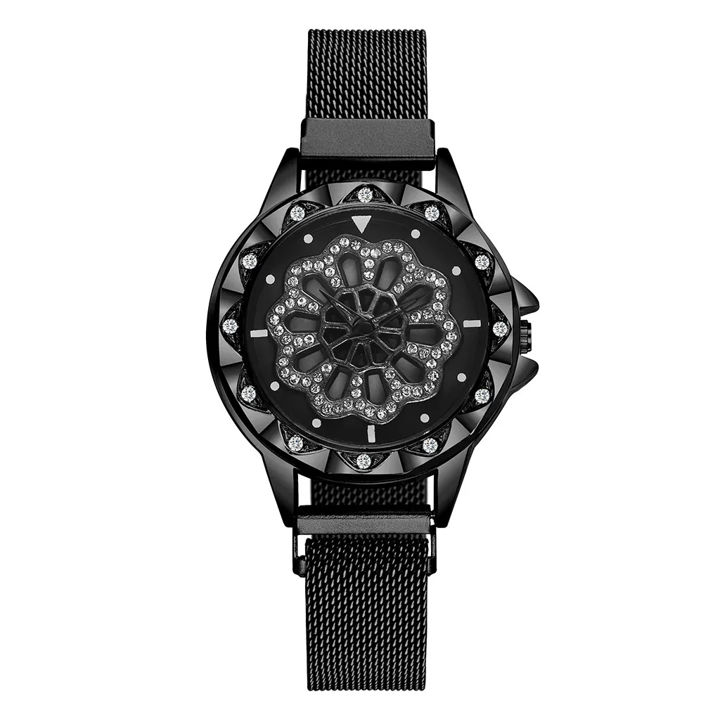 Женские роскошные часы со стразами, модные кварцевые часы звездного ...