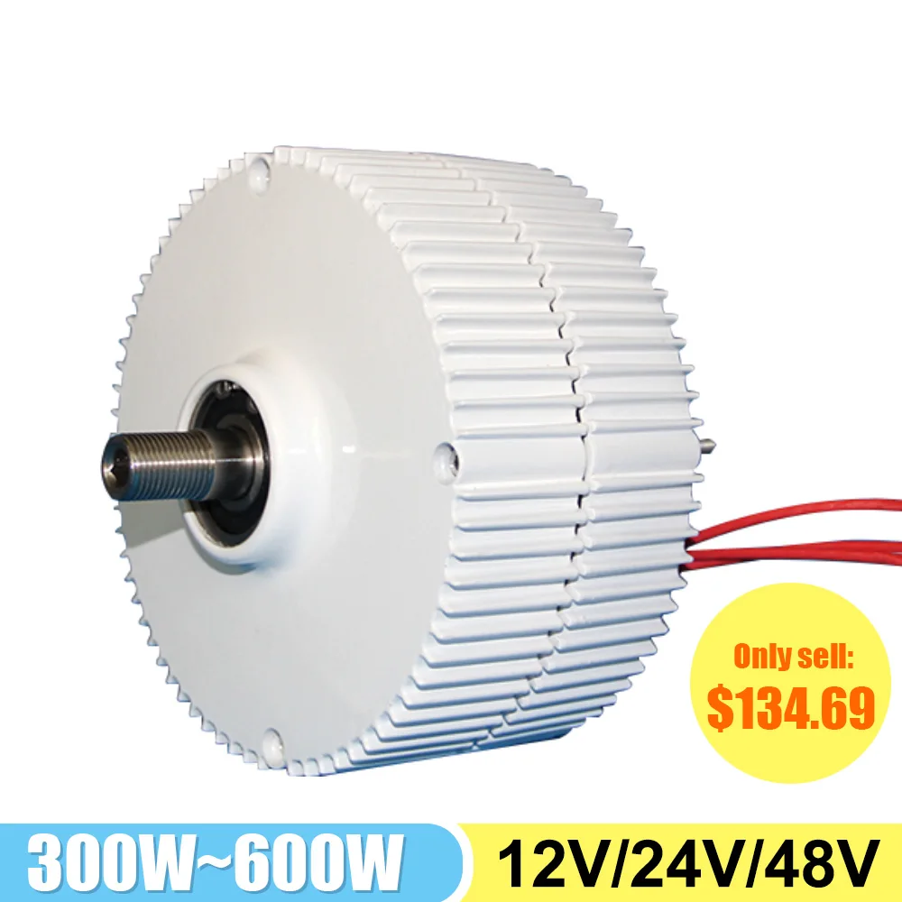 Wind Generator Alternative Energy 600W 12V 24V 3 Phase Gearless ...