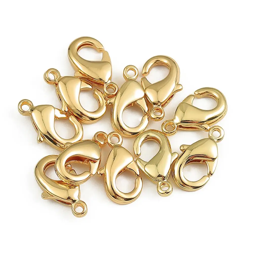 10pcs-lot-10-12mm-18k-Gold-Plated-Lobster-Clasp-Hooks-End-Connectors ...