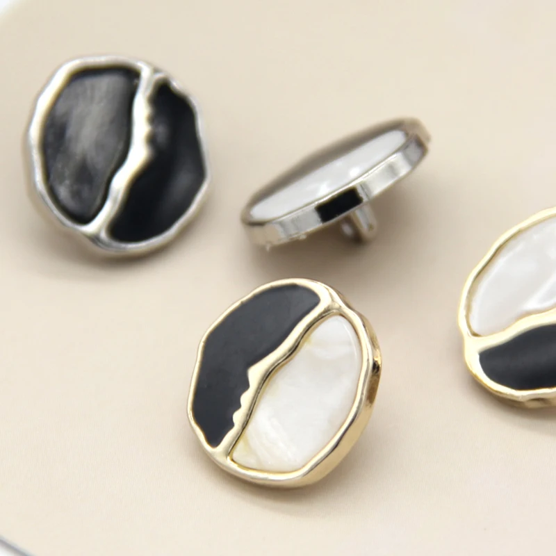 Shell Shape Gold Metal Coat Jacket Buttons For Clothes Sweaters ...