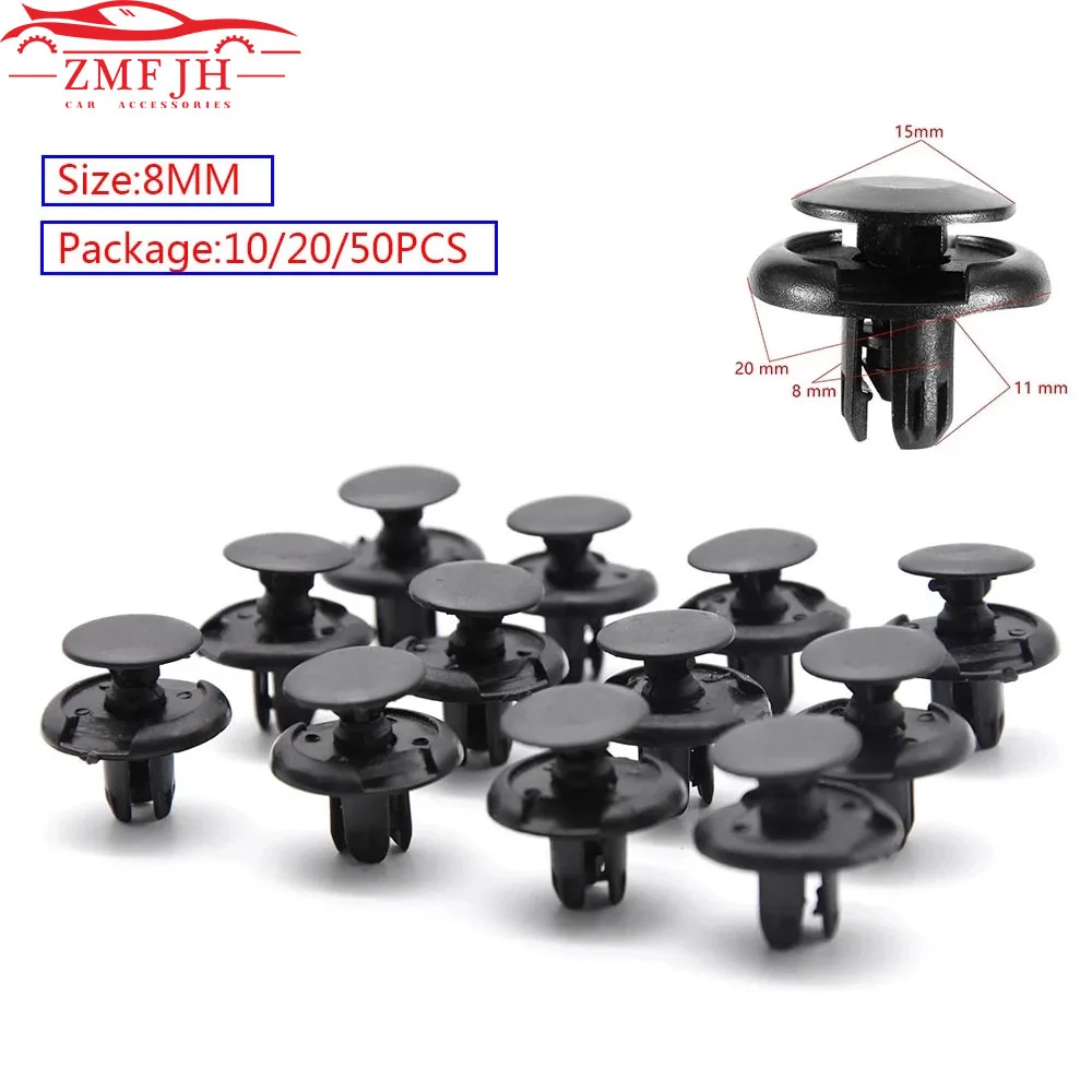 10-20-50pcs-Auto-Bumper-Fastener-8MM-Hole-Rivet-Retainer-Push-Engine ...