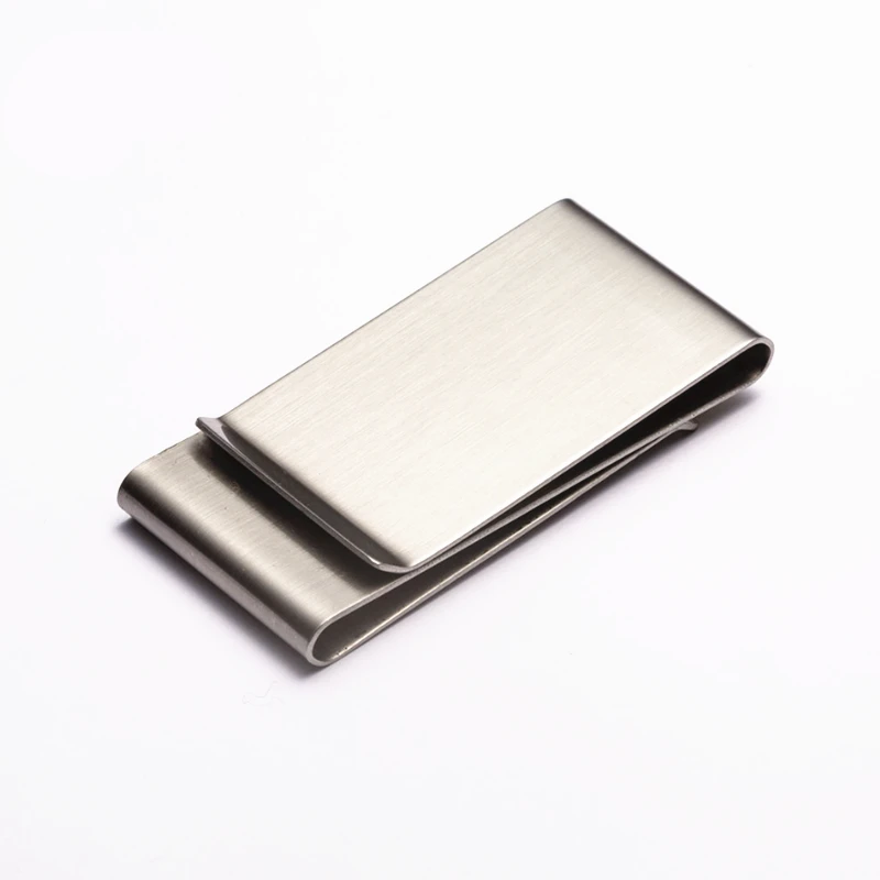 Stainless Steel Silver Color Slim Money Clip Purse Wallet Credit Card ...