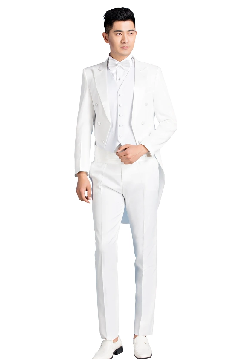 (Tailcoat+Vest+Pants) Men's Magician Stage Performance 3-Pieces Set ...