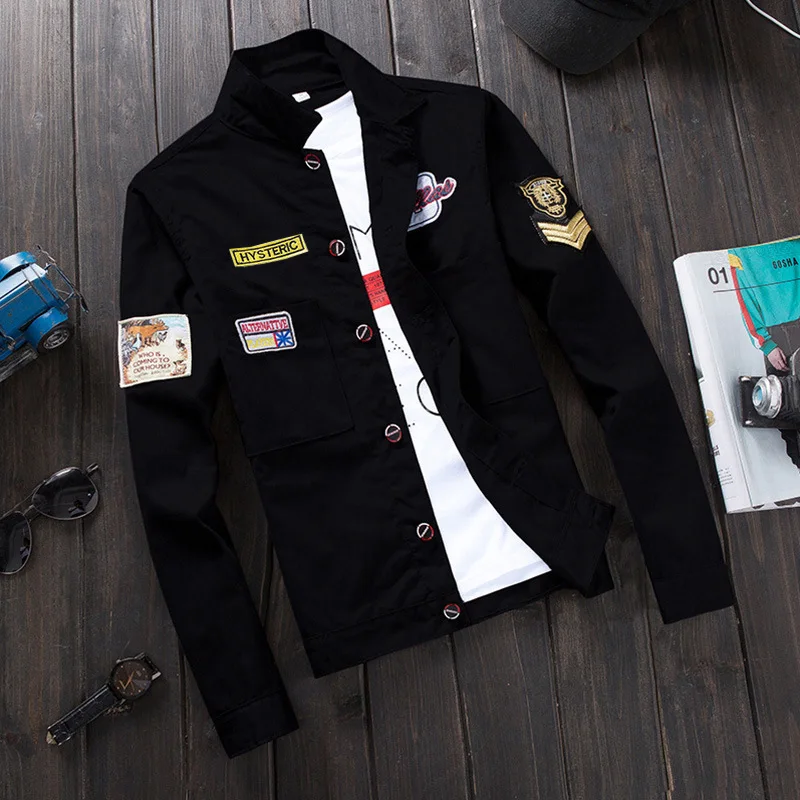 Весна, красные, розовые, черные джинсовые куртки для мужчин, тонкая ...