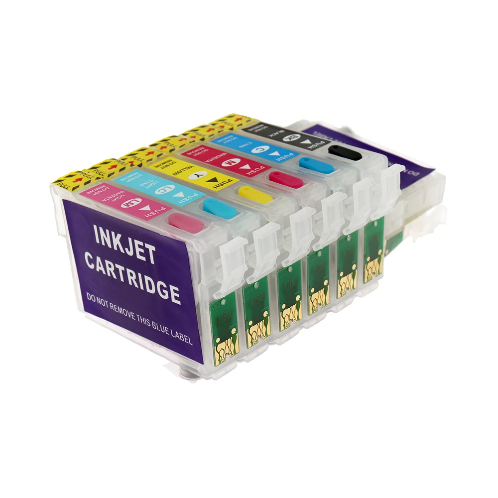 T0791 Refillable ink cartridges for Epson stylus 1400 1500W P50 PX650 ...