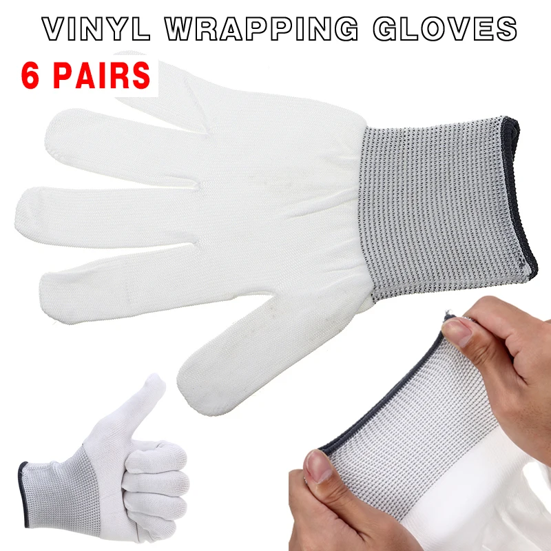 6-Pair-Lot-White-Nylon-Wrap-Gloves-Antistatic-Workshop-Dust-free-Labor ...