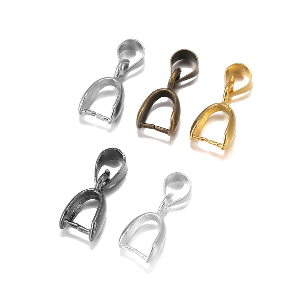 10 50pcs Melon Seeds Buckle Charm Bail Beads Connector Bale Pinch Clasp ...