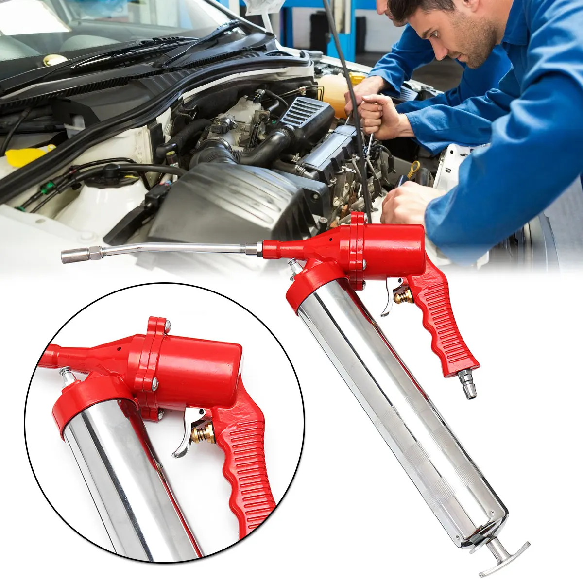 Manual-One-Hand-Grip-Air-Mini-Pneumatic-Compressor-Pump-Grease-For-Gun ...